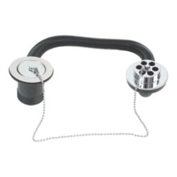 Flomasta Waste & Plug Chrome 16" - Screwfix