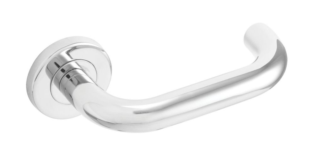 Eclipse Precision Safety Fire Rated Lever on Rose Door Handle Pair ...