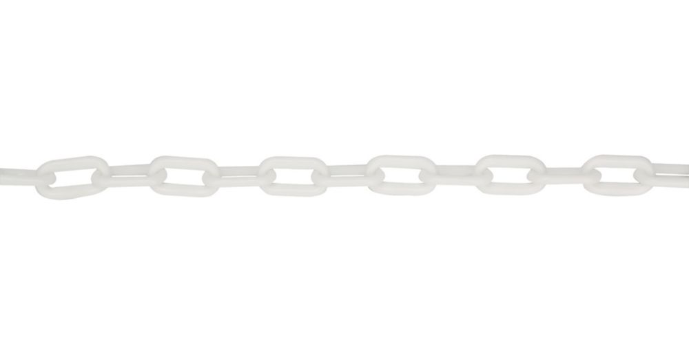 Essentials Plastic White Chain x 5m - Screwfix