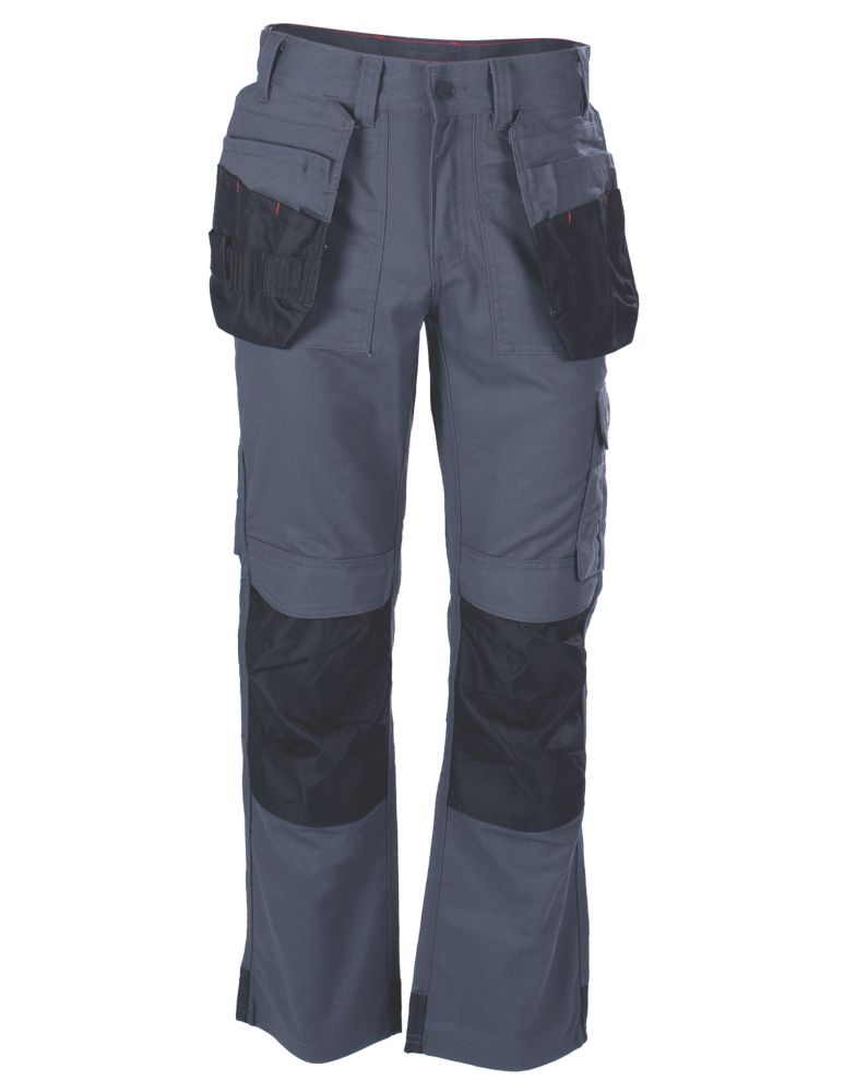 Dickies Work Trousers Charcoal 30" W 30" L - Screwfix