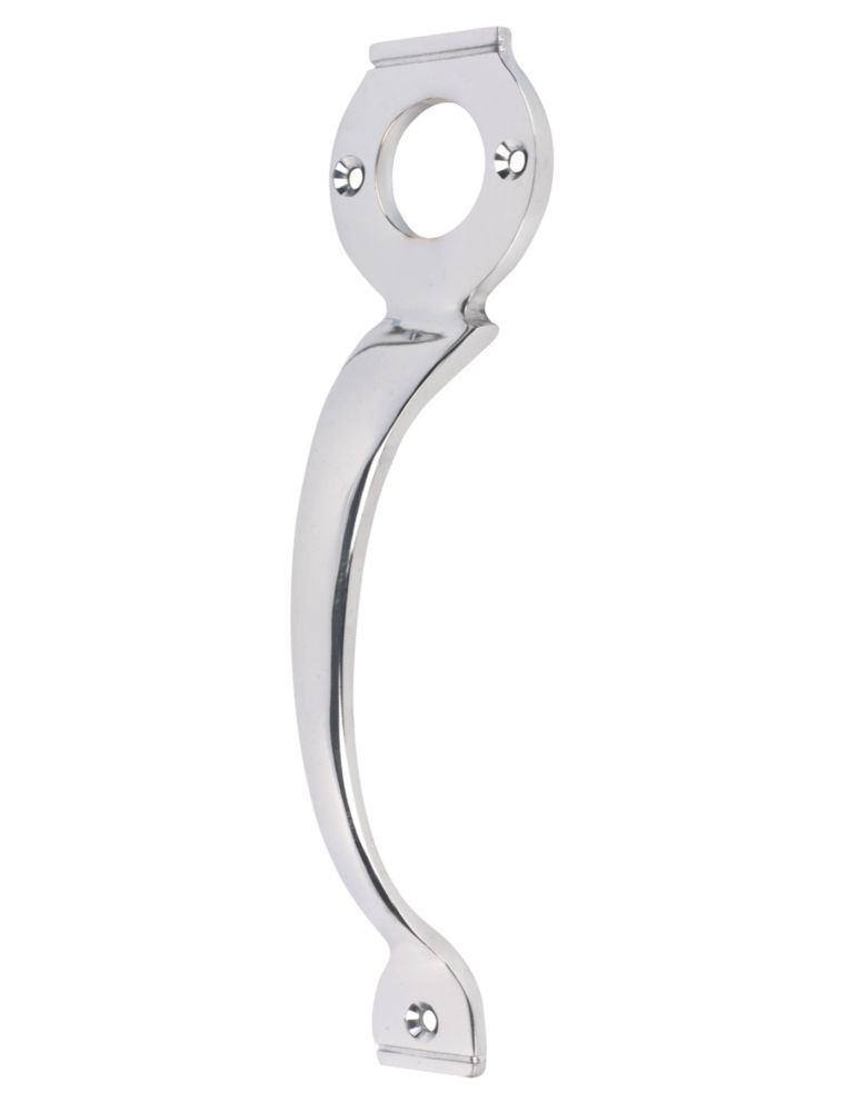 GateMate Classic Long Throw Lock Pull Handle Chrome-Plated - Screwfix