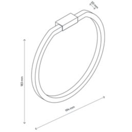 Elland Towel Ring Brushed Chrome - Screwfix
