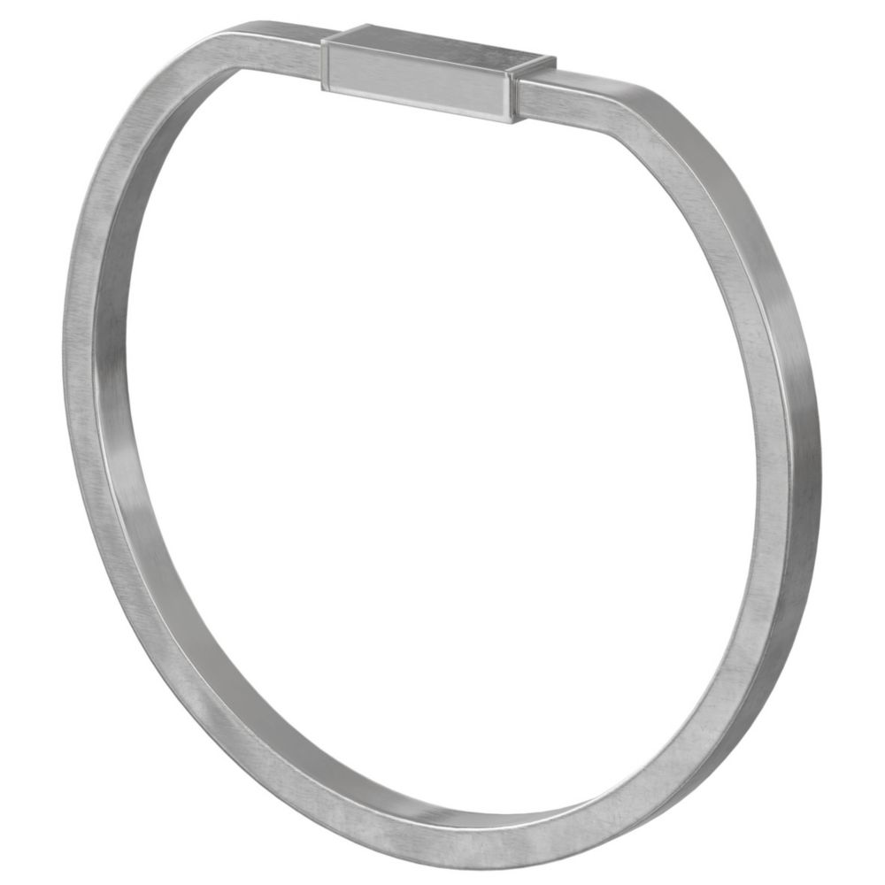 Elland Towel Ring Brushed Chrome - Screwfix
