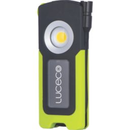 Luceco Rechargeable LED Inspection light Black/Green 1000lm - Screwfix