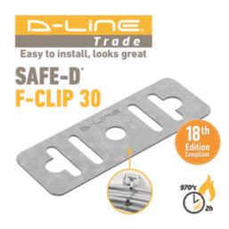 D-Line Fire Rated Safe-D F-Clips 25/30mm 100 Pack - Screwfix