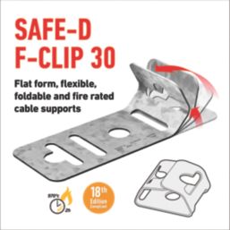 D-Line Fire Rated Safe-D F-Clips 25/30mm 100 Pack - Screwfix