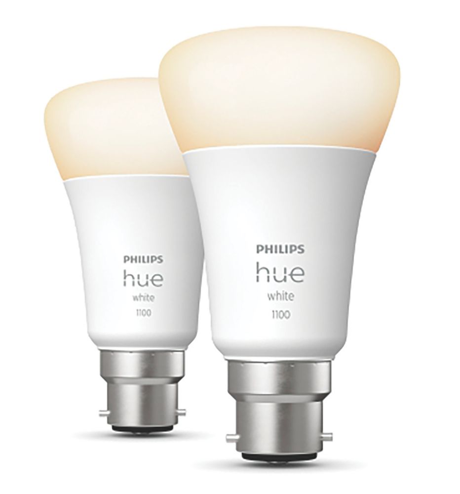Philips Hue Bluetooth B22 A19 LED Smart Light Bulb 9W 806lm 2 Pack ...