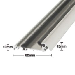 Stormguard Slimline Rain & Draught Excluder Matt Silver 914mm - Screwfix