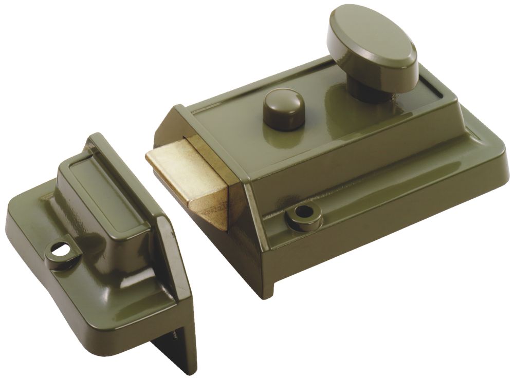 Smith & Locke Traditional Rim Cylinder Night Latch Green 60mm Backset ...