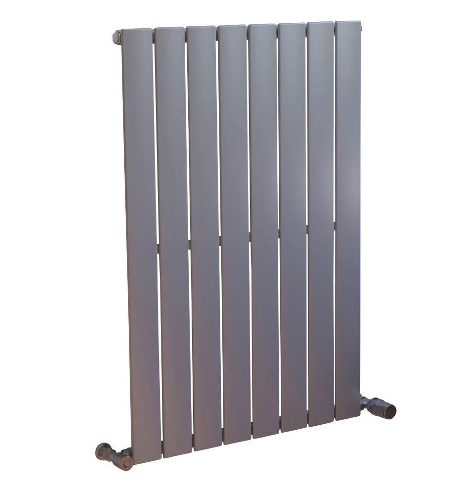 Ximax 900mm x 595mm 2038BTU Silver Vertical Designer Radiator - Screwfix