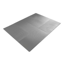Essentials Interlocking Floor Tiles Grey 20mm 12 Pack - Screwfix