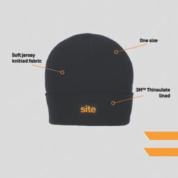 Site Kendry Beanie Hat Black - Screwfix