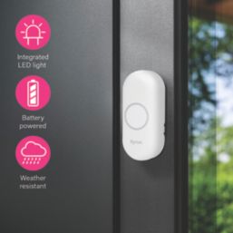 Byron DBY-23561BS Battery-Powered Wireless Portable Door Chime White ...
