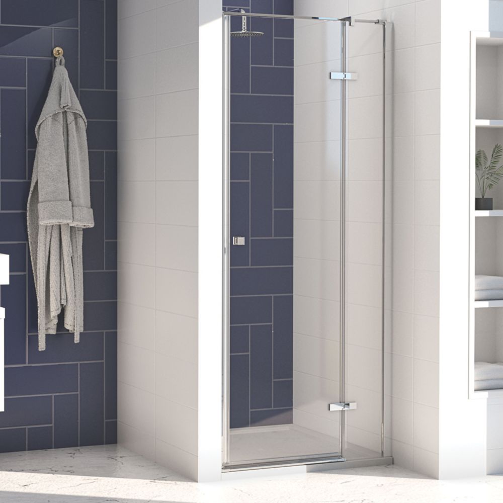 Aqualux Aquarius 8 Frameless Rectangular Hinged Shower Door 900 x ...