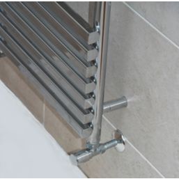 Towelrads 600mm x 1000mm 2293BTU Chrome Flat Designer Towel Radiator ...