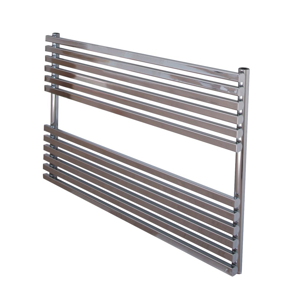 Towelrads 600mm x 1000mm 2293BTU Chrome Flat Designer Towel Radiator ...
