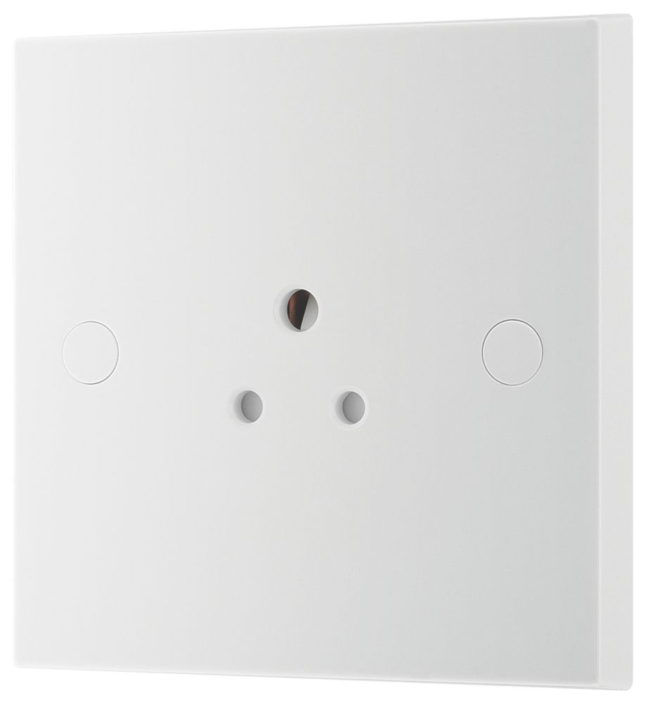British General 900 Series 2A 1-Gang Unswitched Round Pin Socket White ...