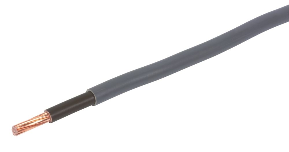 Prysmian 6181Y Grey 1-Core 25mm² Meter Tails Cable 5m Coil - Screwfix