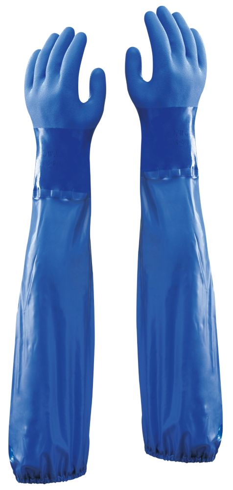 Showa 690 Chemical Hazard 25 1/2" Gauntlets Blue X Large - Screwfix