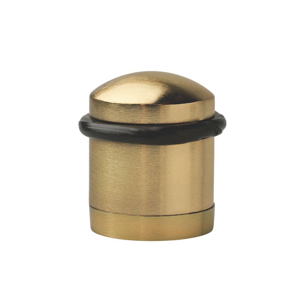 Security Solutions Cylinder Door Stop 31 x 37.5mm Brushed Brass - Screwfix