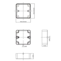Knightsbridge 1-Gang Grey Surface Box Spacer 32mm - Screwfix