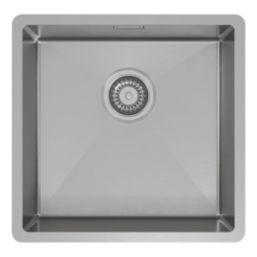 Carysil SR1012 1 Bowl Stainless Steel Kitchen Sink 450mm x 440mm - Screwfix
