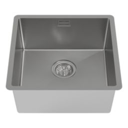 Carysil SR1012 1 Bowl Stainless Steel Kitchen Sink 450mm x 440mm - Screwfix