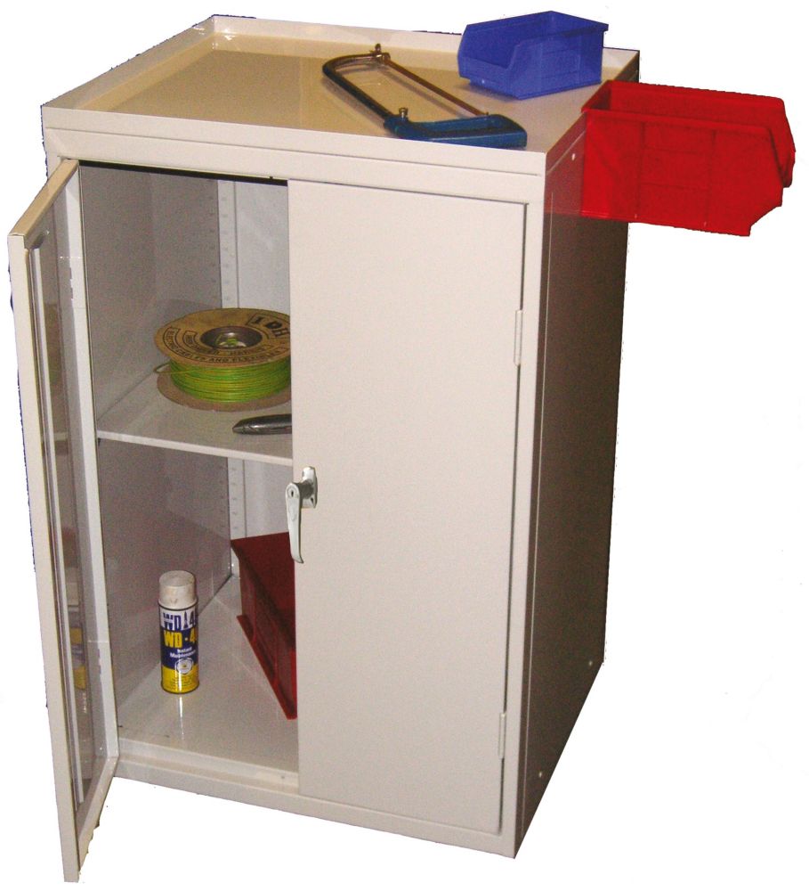 Barton Grey Tool Storage Cabinet 600mm x 500mm x 930mm - Screwfix