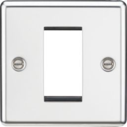 Knightsbridge Raised Rounded 1-Module Modular Faceplate Polished Chrome ...