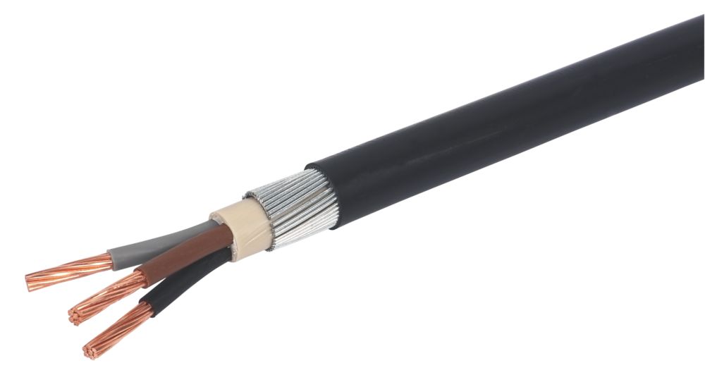 Prysmian 6943X Black 3-Core 16mm² Armoured Cable 25m Drum | Cable ...