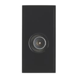 Contactum Media Modular Male Coaxial TV Socket Black - Screwfix