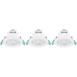 Sylvania SylSpot Fixed LED Recessed Spotlight White 4.8W 500lm 3 Pack ...