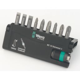 Wera Bit-Check 10 Universal 3 1/4" Hex Shank Mixed Bit Set 10 Pieces ...