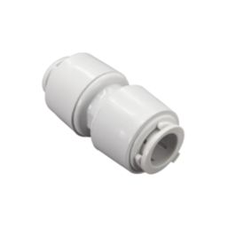 FloPlast FloFit+ Plastic Push-Fit Equal Straight Coupler 15mm - Screwfix