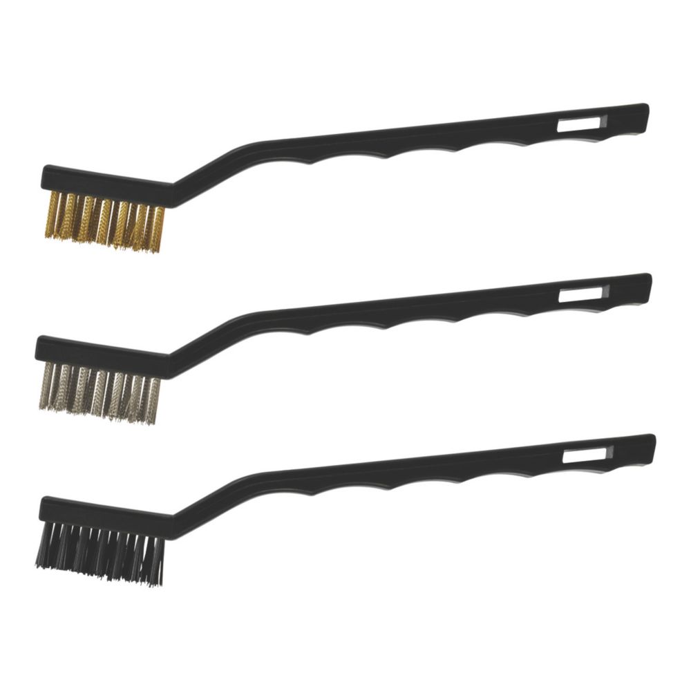 Forge Steel Wire Brush Set 3 Pieces - Screwfix