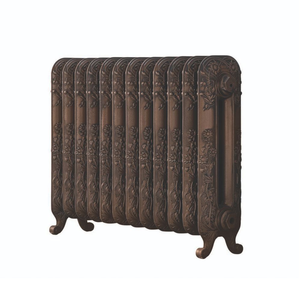 Arroll 597mm x 814mm 3108BTU Antique Bronze Cast Iron 2 Column Radiator ...