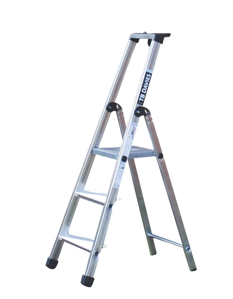 TB Davies Maxi Aluminium 3-Treads Platform Stepladder 0.65m | Platform ...