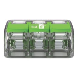 Wago 221-423 32A 3-Way Lever Connectors 50 Pack - Screwfix