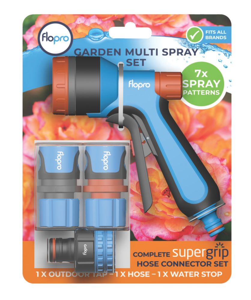 Flopro Watering Spray Gun Starter Set 4 Pieces - Screwfix