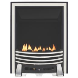 Focal Point Elysee Chrome Rotary Control Gas Inset Flueless Fire 497mm ...