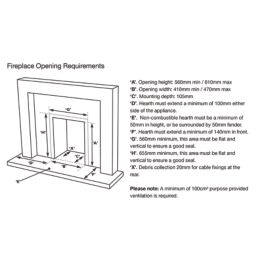 Focal Point Elysee Chrome Rotary Control Gas Inset Flueless Fire 497mm ...
