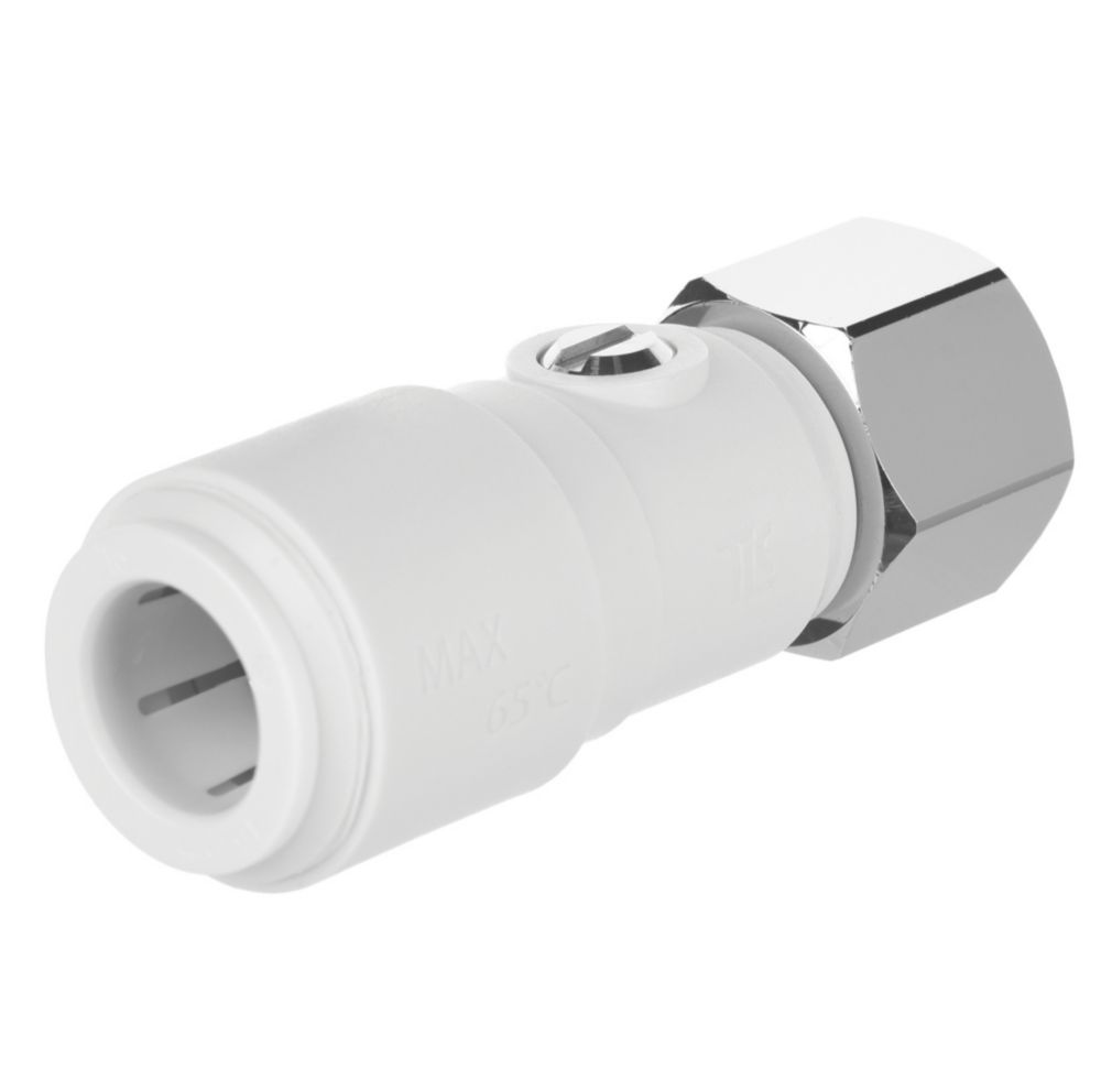 Flomasta Straight Service Valve 15mm x 1/2" - Screwfix