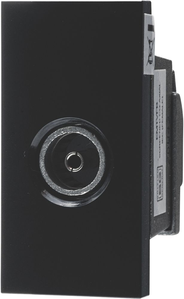 British General Modular Coaxial TV / FM / DAB Return Socket Black ...