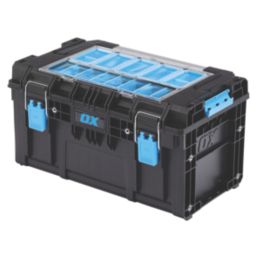 OX Pro Tooltrek Tote Tool Box with Organiser Top 21¼" - Screwfix