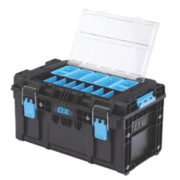 OX Pro Tooltrek Tote Tool Box with Organiser Top 21¼" - Screwfix