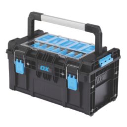 OX Pro Tooltrek Tote Tool Box with Organiser Top 21¼" - Screwfix