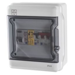 Lewden IP65-REV40AS IP65 Weatherproof Outdoor 6-Module 6-Way Populated ...