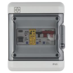 Lewden IP65-REV40AS IP65 Weatherproof Outdoor 6-Module 6-Way Populated ...