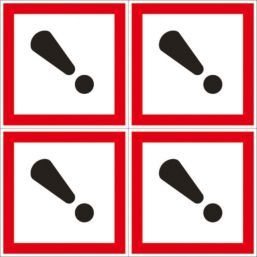 Essentials Harmful/Irritant GHS Labels (Sheet) 100mm x 100mm - Screwfix