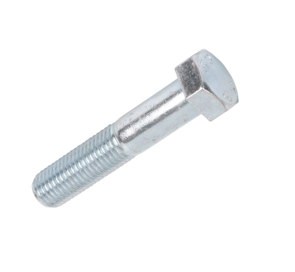 Easyfix Bright Zinc-Plated High Tensile Steel Hex Bolts M16 x 80mm 25 ...